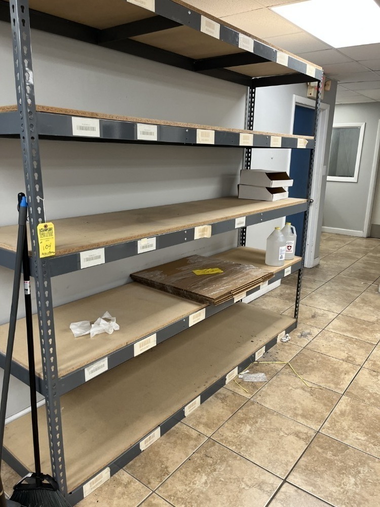 SECTIONS GRAY PALLET RACKING - 8'W x 7'H (IN OFFICES)