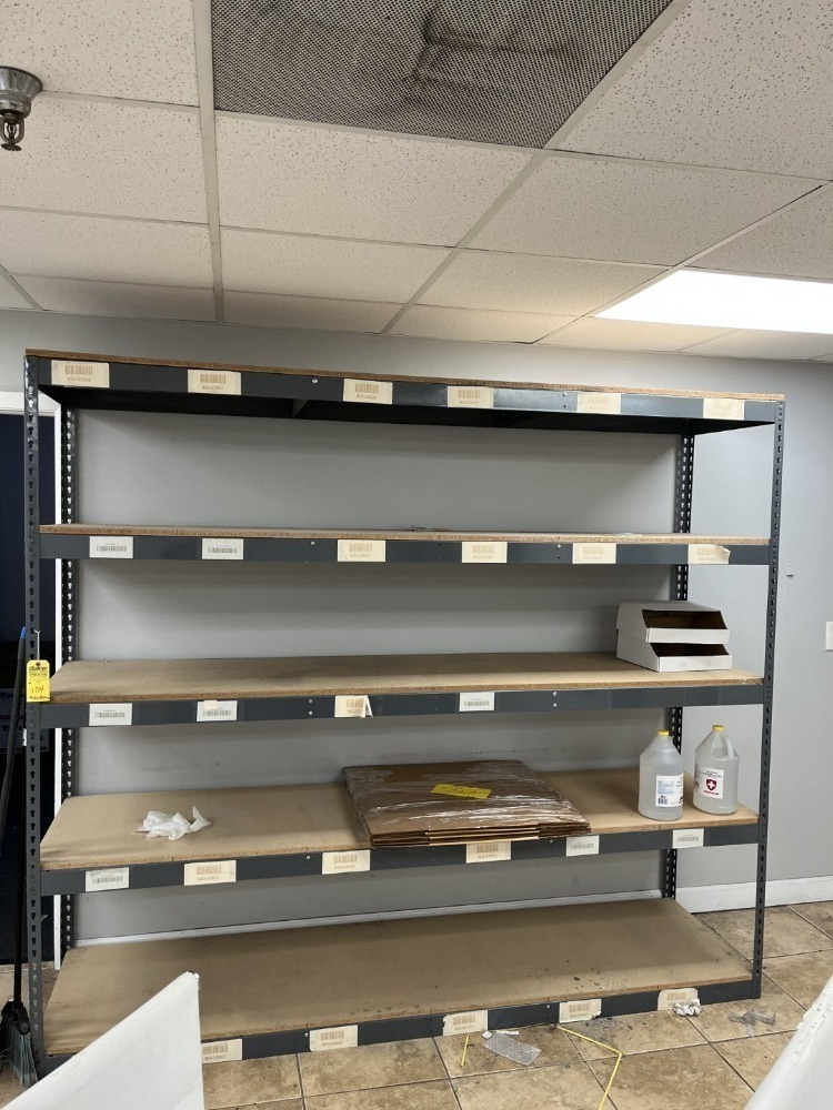 SECTIONS GRAY PALLET RACKING - 8'W x 7'H (IN OFFICES)